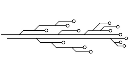 Printed circuit board pcb tracks isolated Vector Image