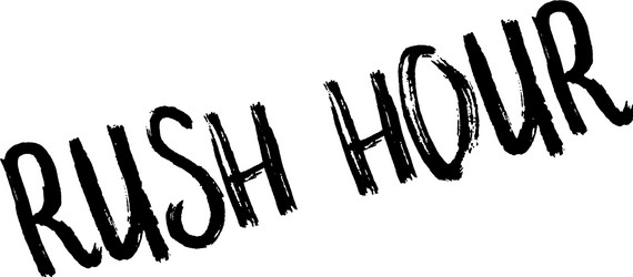 Rush hour rubber stamp Royalty Free Vector Image