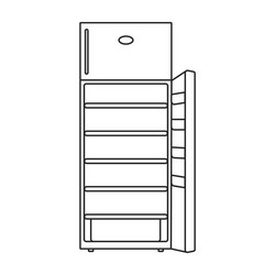 Freezer outline icon Royalty Free Vector Image