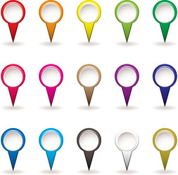 Map pins Royalty Free Vector Image - VectorStock