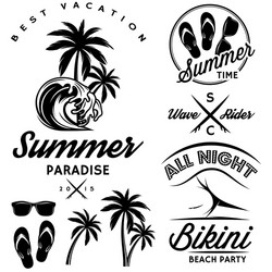 Summer flip flops coloring page Royalty Free Vector Image