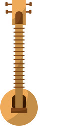India sitar instrument Royalty Free Vector Image