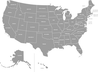 Map of connecticut state united states Royalty Free Vector