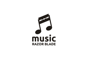 Music code logo template Royalty Free Vector Image