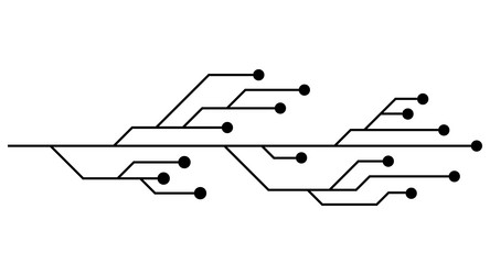 Printed circuit board pcb tracks isolated Vector Image