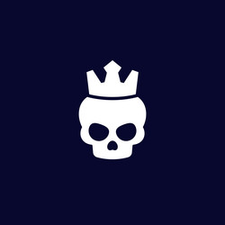 Skull king logo Royalty Free Vector Image - VectorStock