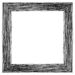 Doodle frame hand drawn square empty border Vector Image