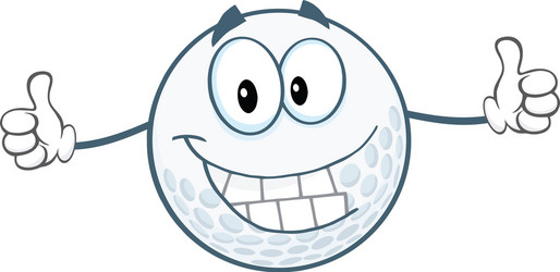 Golf ball cartoon Royalty Free Vector Image - VectorStock