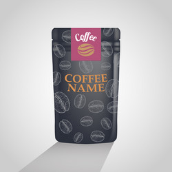 Coffee packaging design template Royalty Free Vector Image