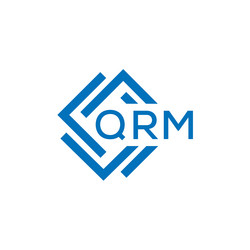 Qrm letter logo design on white background Vector Image