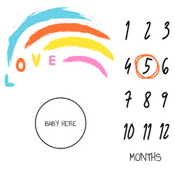 First year baby timeline baby boy and girl Vector Image