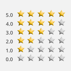 Stars rating signs and symbol set Royalty Free Vector Image