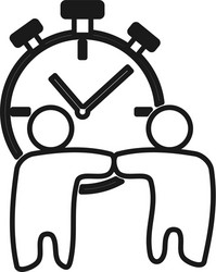 Time stethoscope commitment teamwork together Vector Image