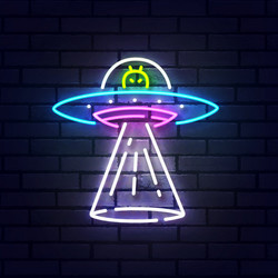 Neon Spaceship Vector Images (over 2,800)