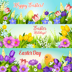 Round banner spring flower Royalty Free Vector Image