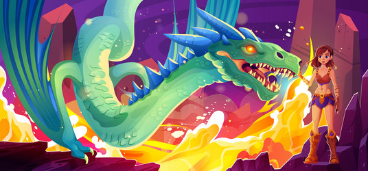 Female Dragon Cartoon Vector Images (over 400)