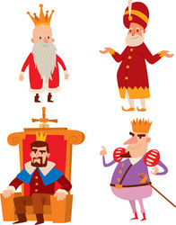 Kings cartoon set Royalty Free Vector Image - VectorStock