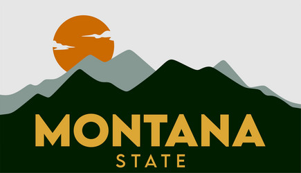 Montana state sign with blue background Royalty Free Vector