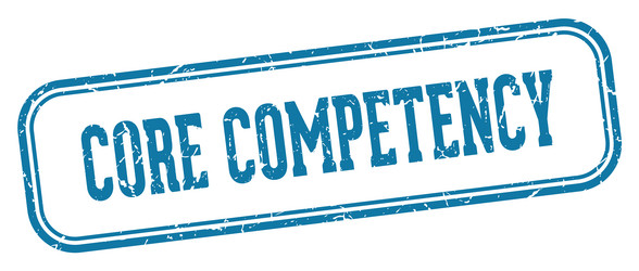 Core competency stamp rectangular Royalty Free Vector Image