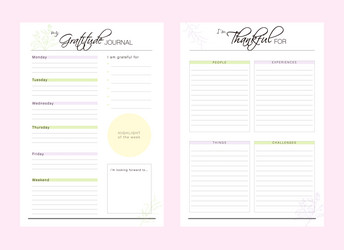 Gratitude journal and thankful Royalty Free Vector Image