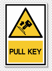 Pull key symbol sign isolate on white background Vector Image