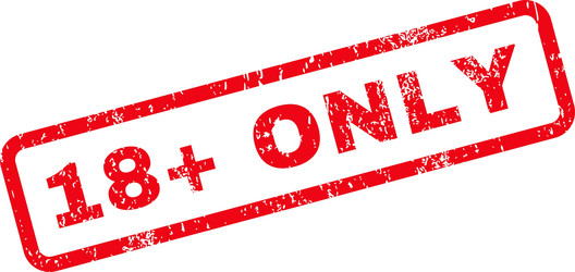 18 plus text rubber stamp Royalty Free Vector Image