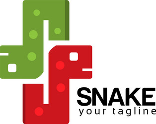 Justice snake logo flat design Royalty Free Vector Image