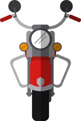 Classic retro motorcycle frontview Royalty Free Vector Image