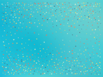Cyan color background stars confetti Royalty Free Vector