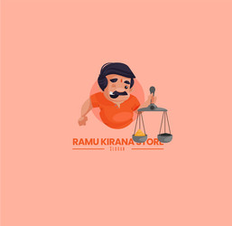 Kirana store mascot logo Royalty Free Vector Image