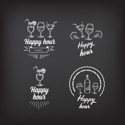 Chalkboard Happy Hour Vector Images (61)