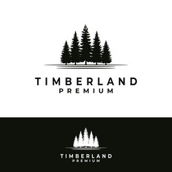 Tree timberland woodland graphic logo Royalty Free Vector