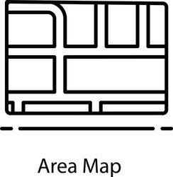 Area map Royalty Free Vector Image - VectorStock