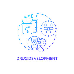 Drug discovery blue gradient concept icon Vector Image