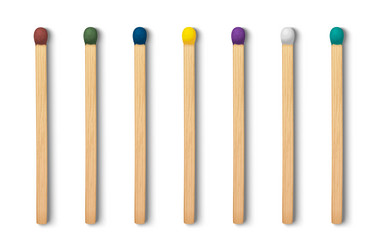Match sticks realistic Royalty Free Vector Image