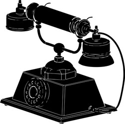 Old black phone Royalty Free Vector Image - VectorStock