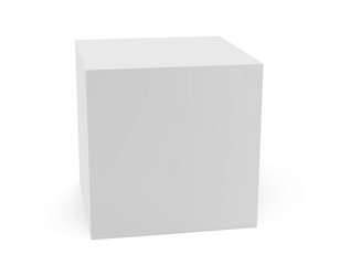 White isometric box carton Royalty Free Vector Image