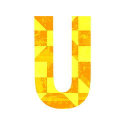 Design abstract letter u Royalty Free Vector Image