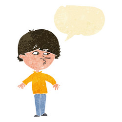 Cartoon suspicious man looking over shoulder Vector Image