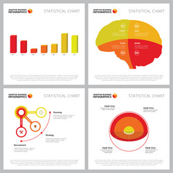 Creative diagram set for startup new idea Vector Image