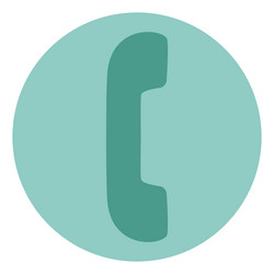 Green phone call on a white background Royalty Free Vector