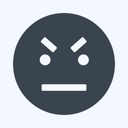 Icon emoticon angry suitable for emoticon symbol Vector Image