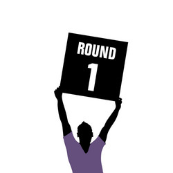 Silhouette of man holding protest sign Royalty Free Vector