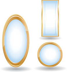 Gold miorror set Royalty Free Vector Image - VectorStock