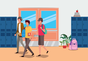 School students kids design Royalty Free Vector Image