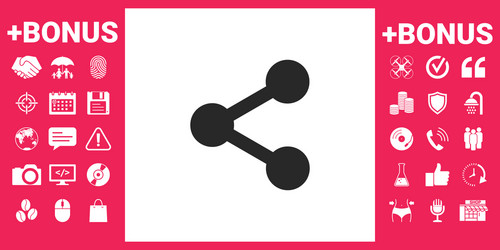 Share icon symbol Royalty Free Vector Image - VectorStock