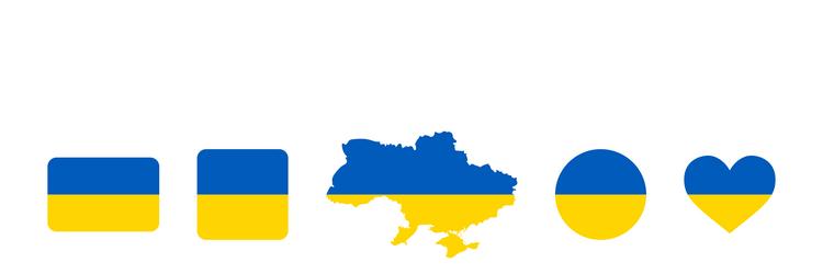 Ukraine map ukrainian heart set Royalty Free Vector Image