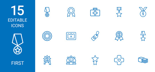 13 first icons Royalty Free Vector Image - VectorStock