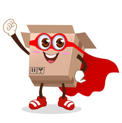 Box mascot cartoon Royalty Free Vector Image - VectorStock
