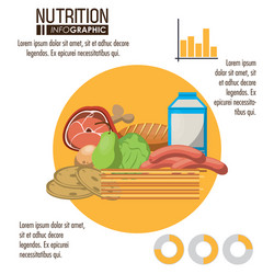 Cartoon food pyramid nutrition infographic Vector Image